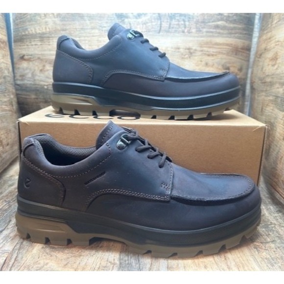 Ecco | Shoes | Ecco Mens Rugged Track Moc Toe Waterproof Leather Shoes ...